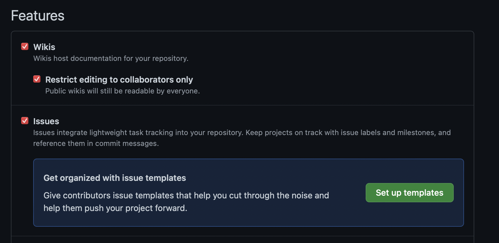 IFP 겨울방학 프로젝트 | GitHub issues 설정